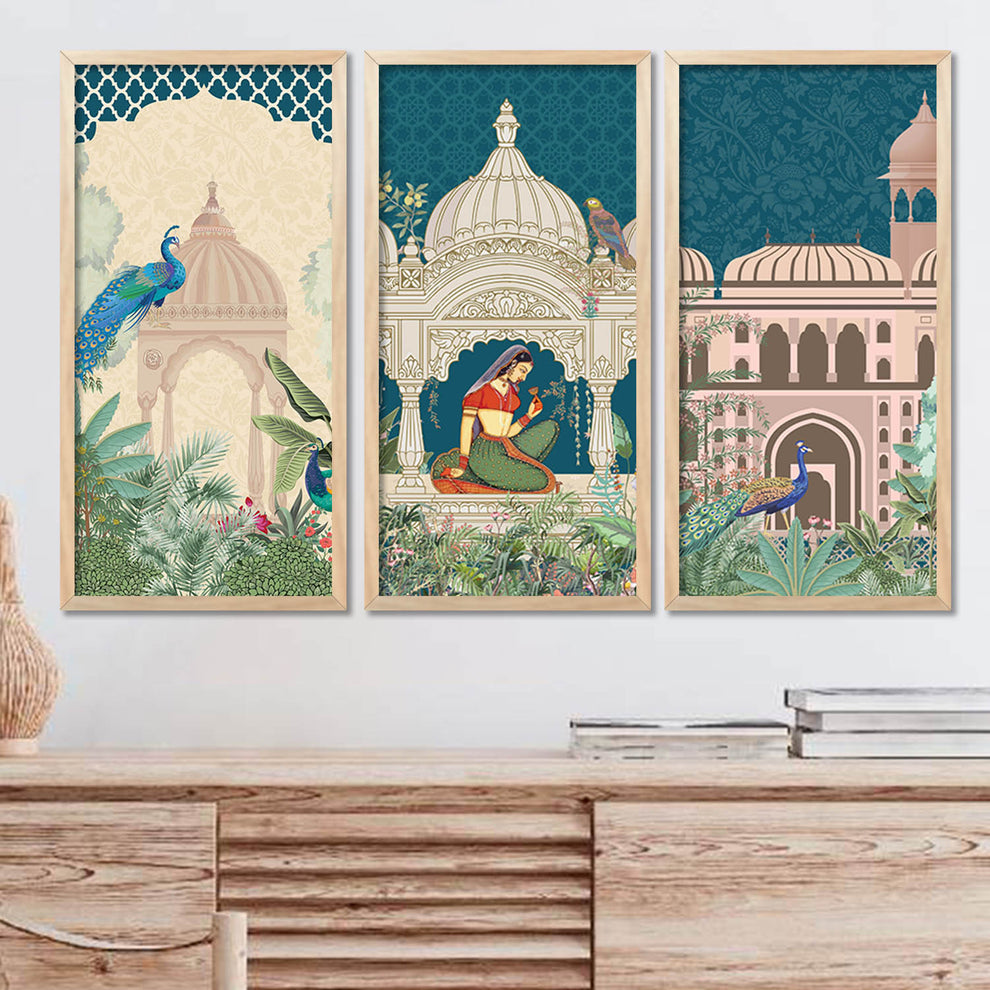 Traditional Indian Framed Art Set – Kotart