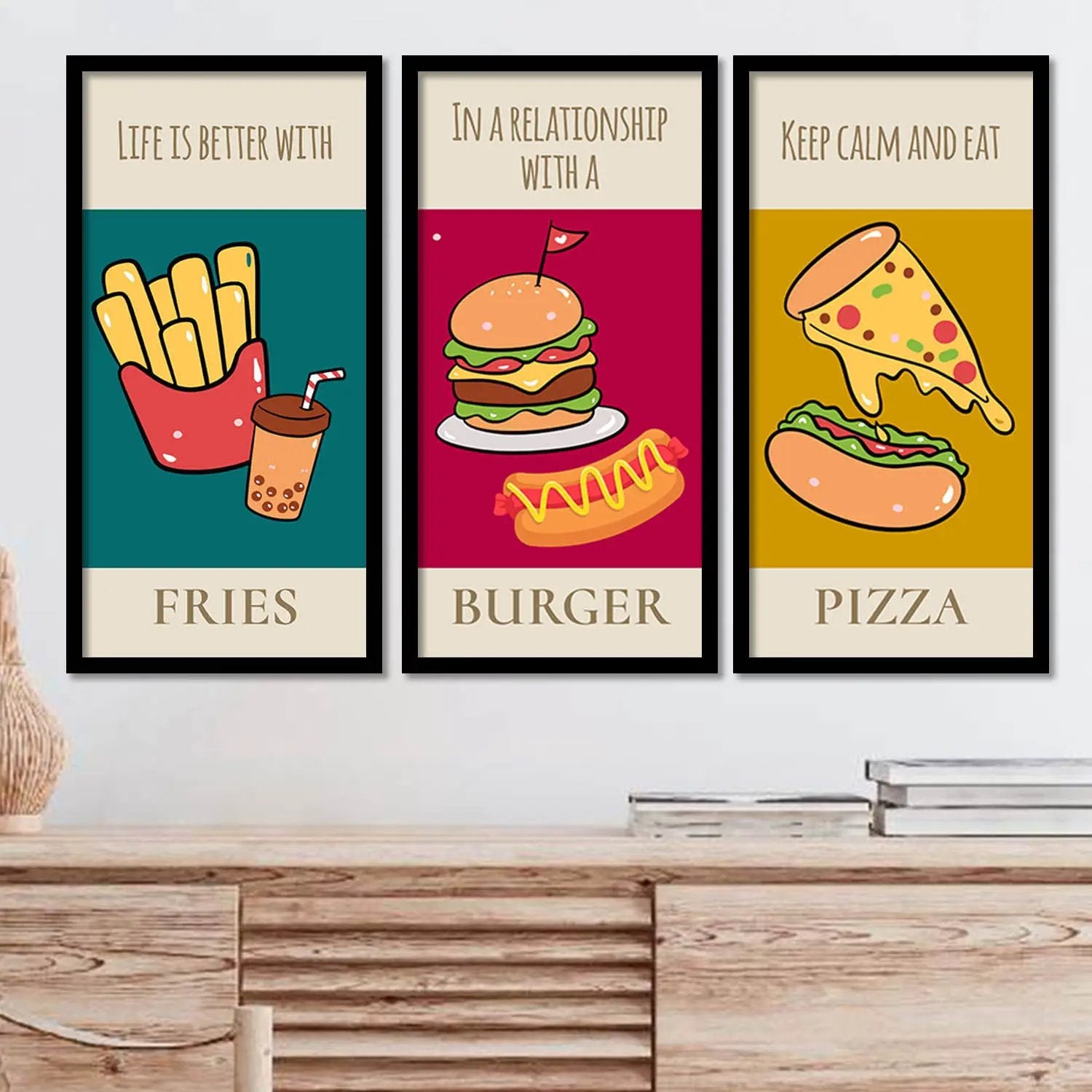 Quotes Wall Art Restaurant Décor Prints, Decorative Wall Prints For Ki ...