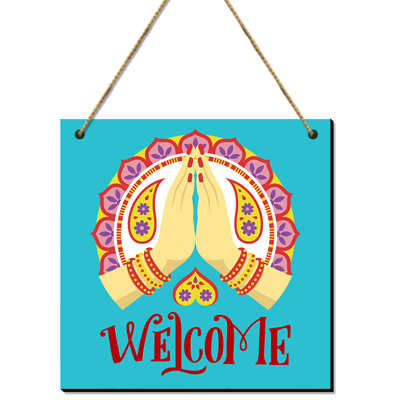 Welcome Positive Quotes Wall Hangings for Wall Decoration - MDF Wood W ...