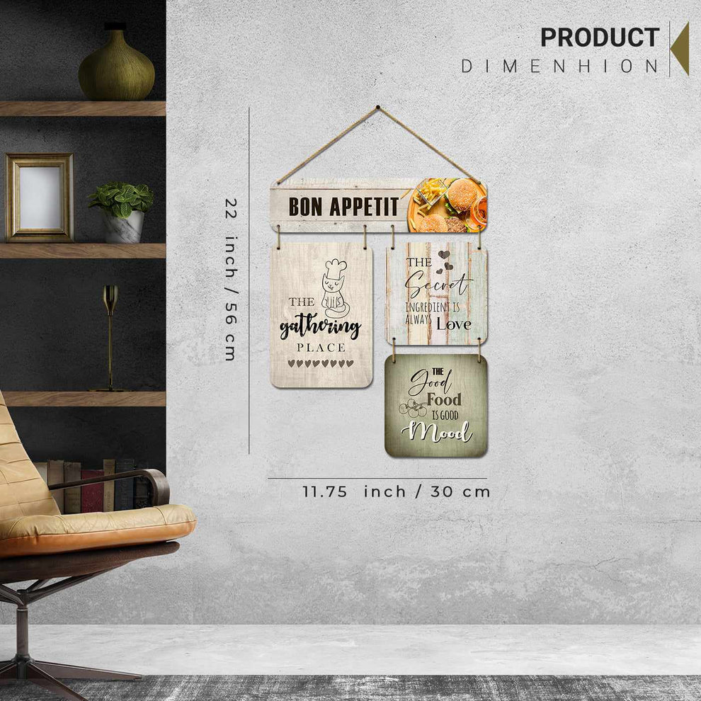 Cooking with Love MDF Wood Wall Hanging for a Heartwarming Kitchen - K ...