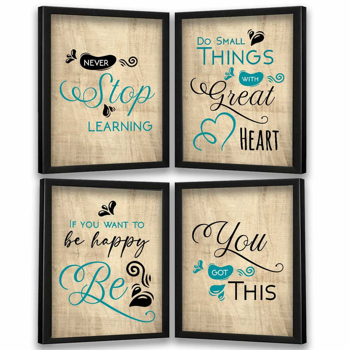 Motivational Quotes Framed Posters for Home and Office Decor - Wall Art ...
