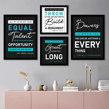 Motivational Quotes Framed Posters for Home and Office Decor - Wall Art ...