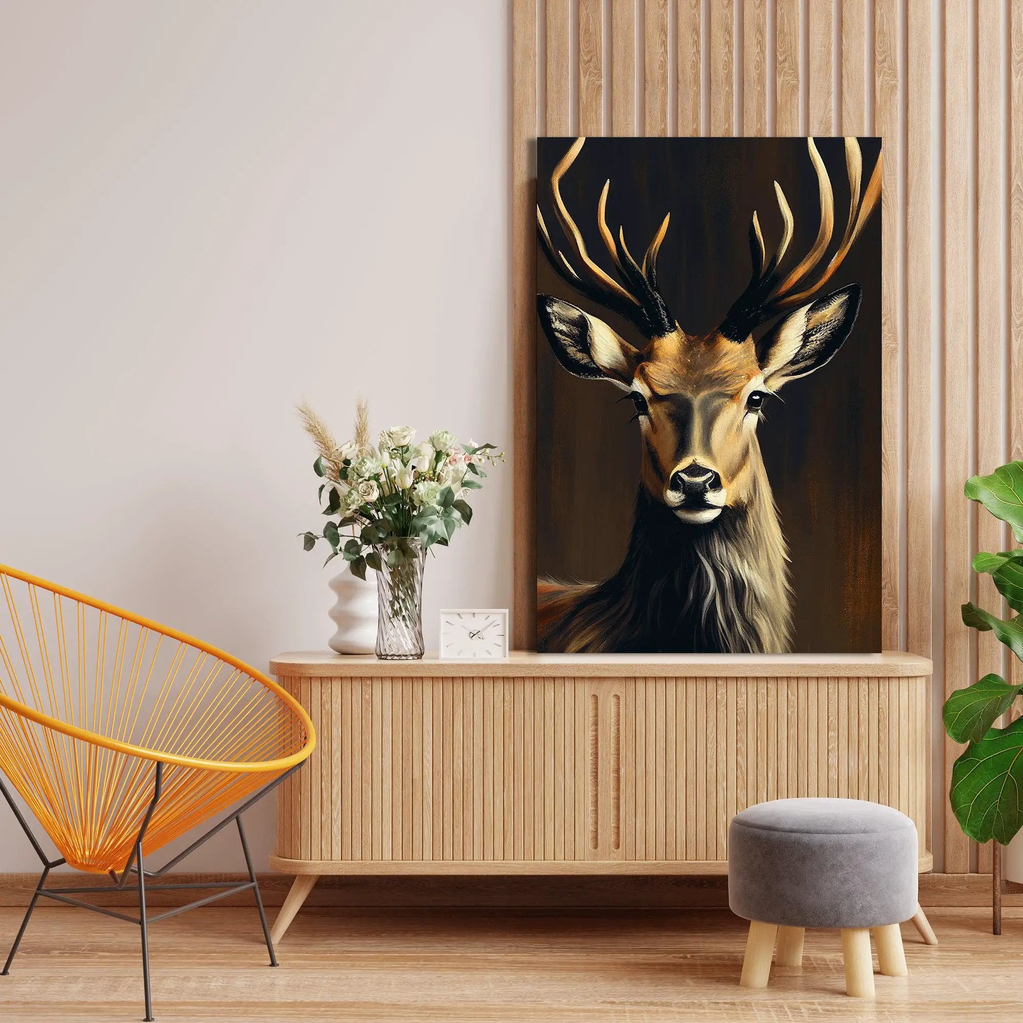 Deer in Forest Canvas Print - Large Canvas Art Print for Living Room B ...