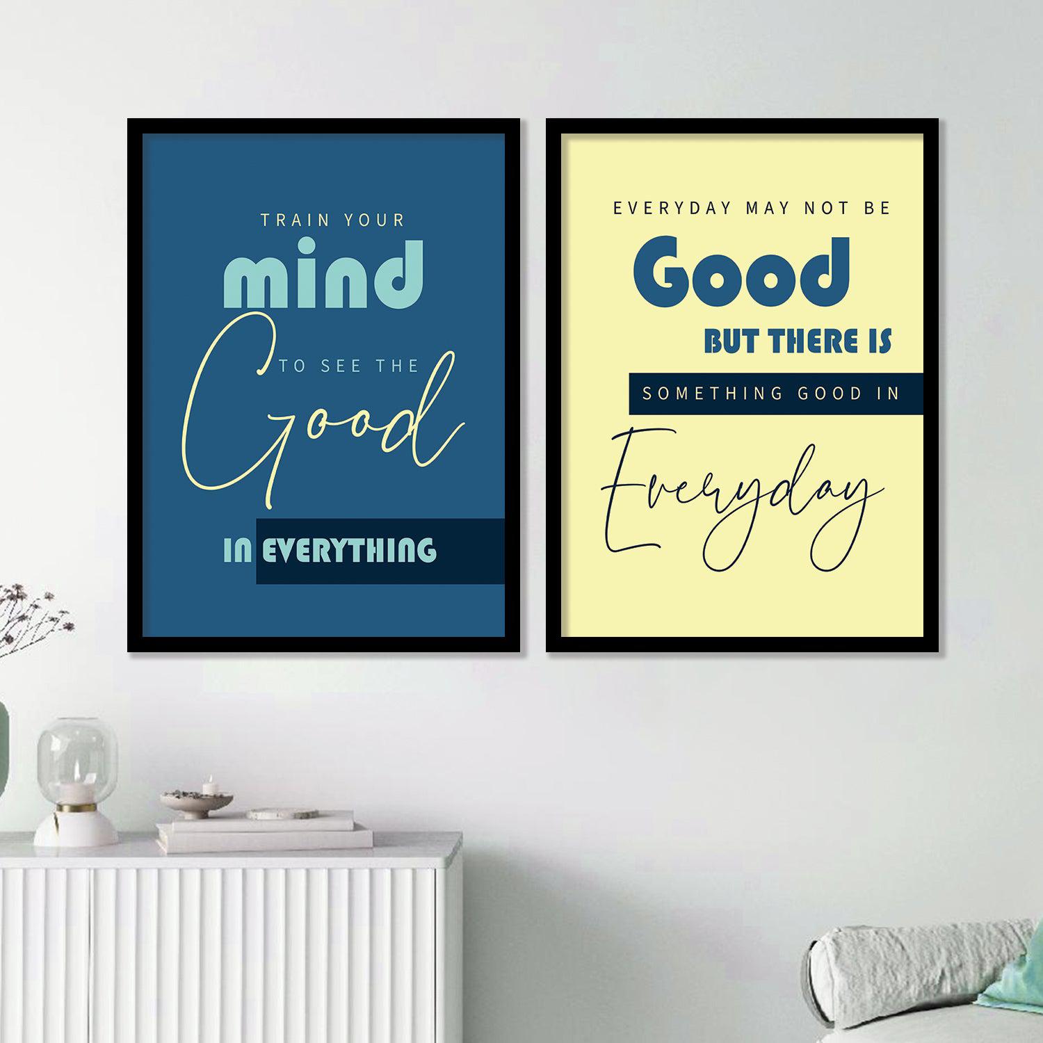Motivational Quotes Framed Posters for Home and Office Decor - Wall Art ...