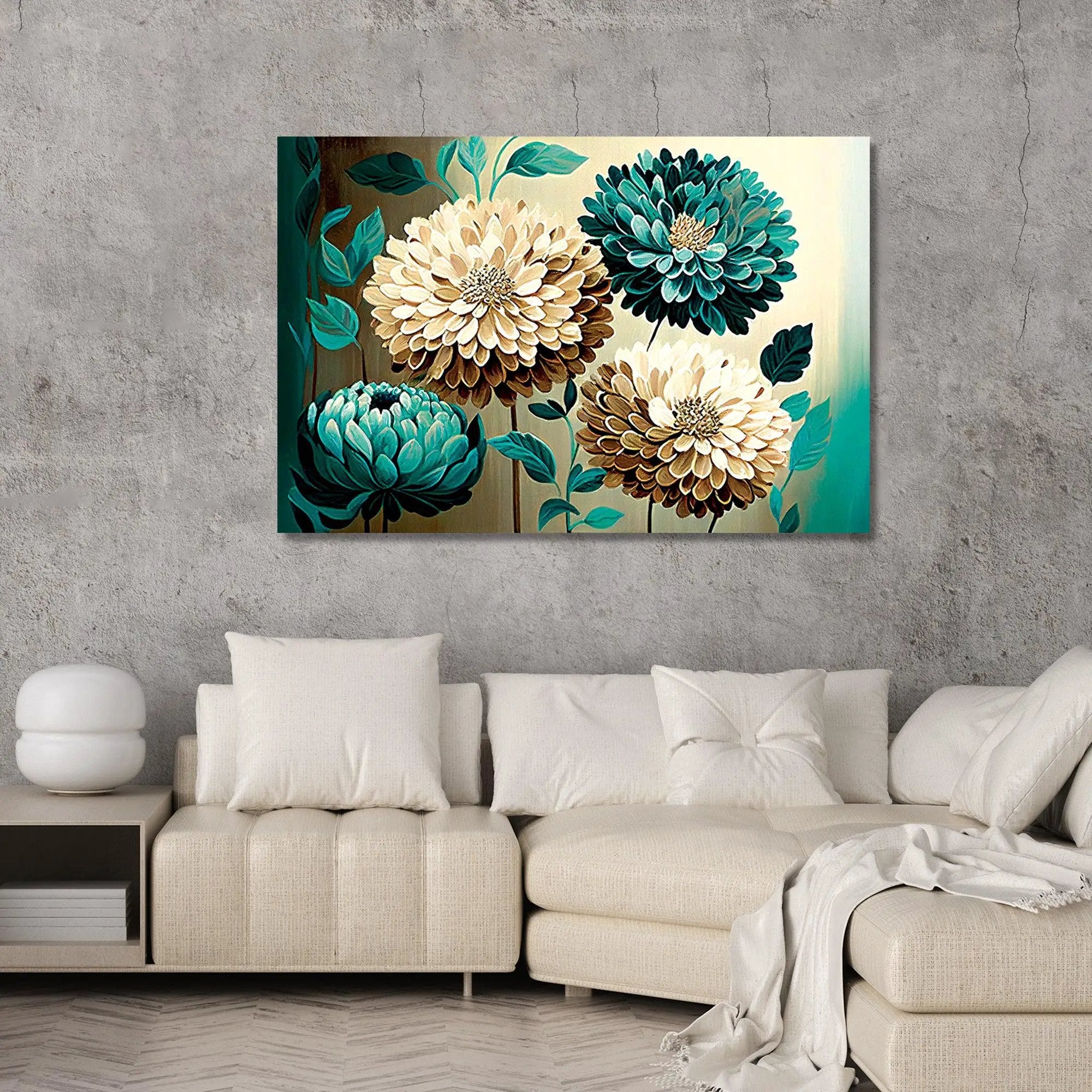 Floral Canvas Print - Vibrant Large Canvas Art Print for Wall Decor ...
