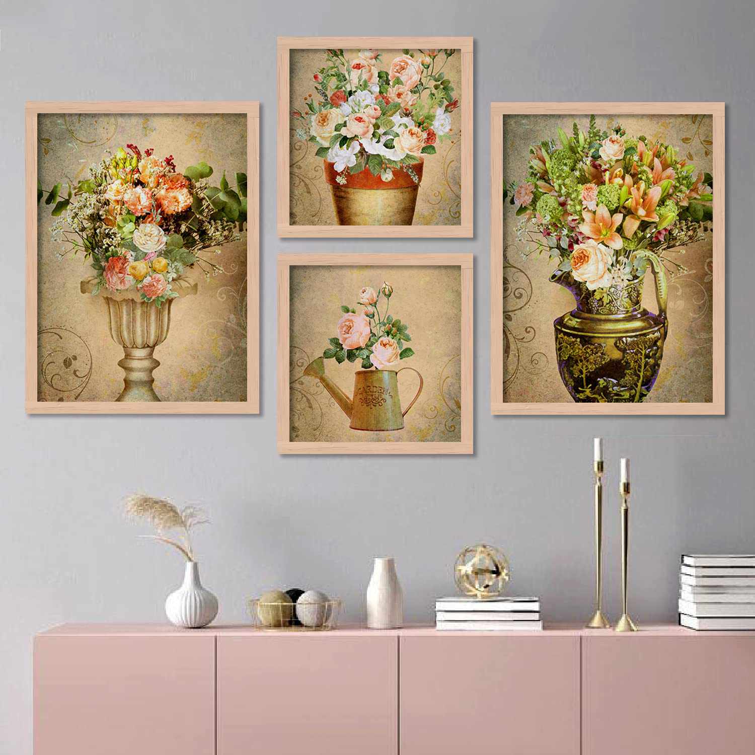 Floral Fascination III - Floral Theme Art Prints with Frame – Kotart
