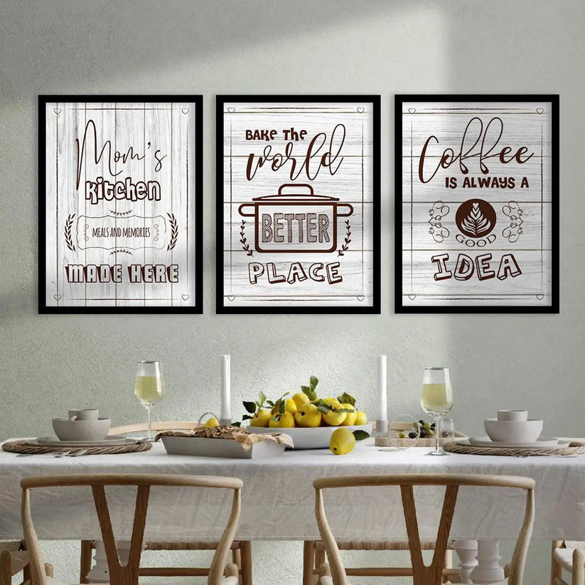 Framed Posters For Kitchen Restaurant & Bar Wall Decor – Kotart