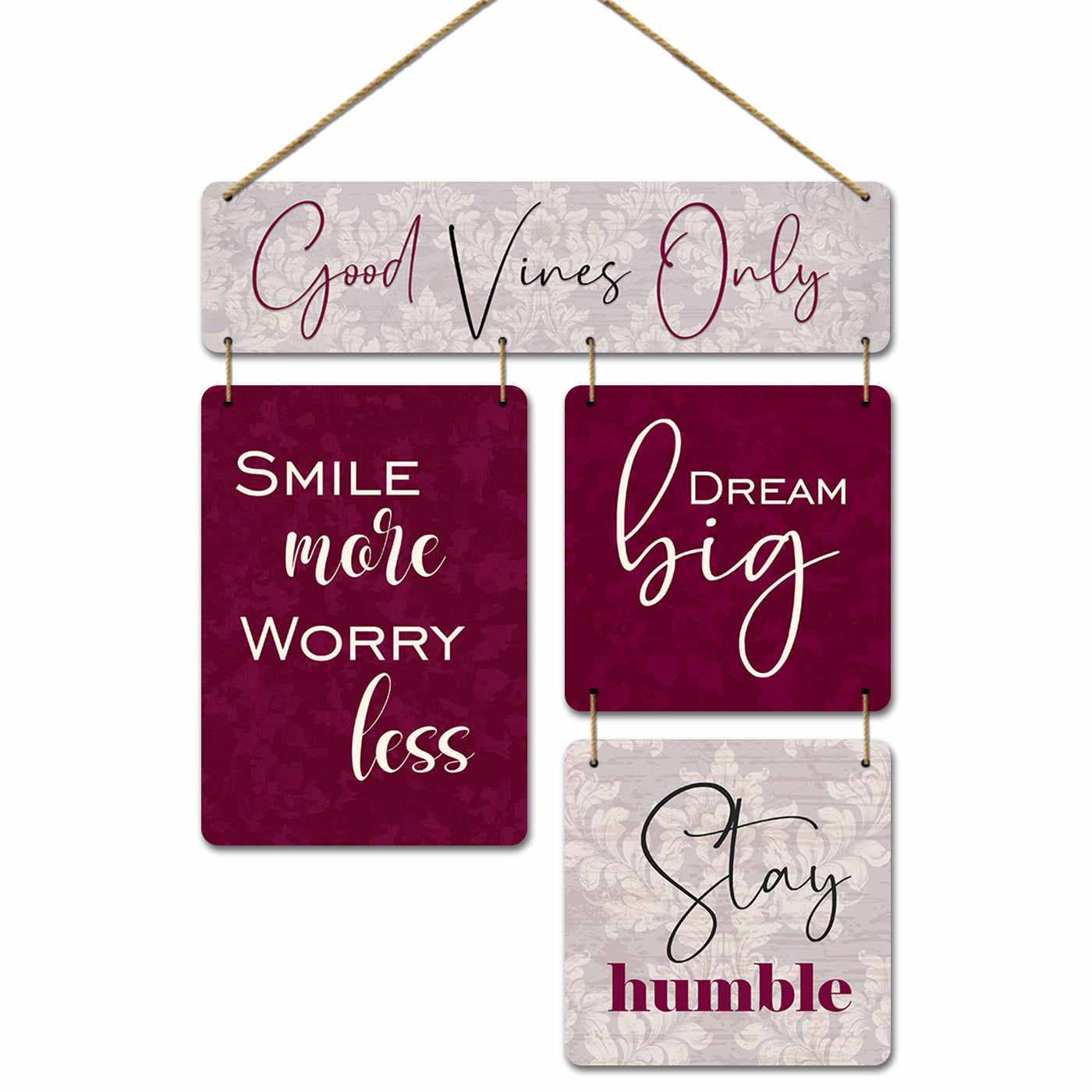 Good Vibes Only MDF Wood Wall Hanging for Living Room Bedroom Entryway ...