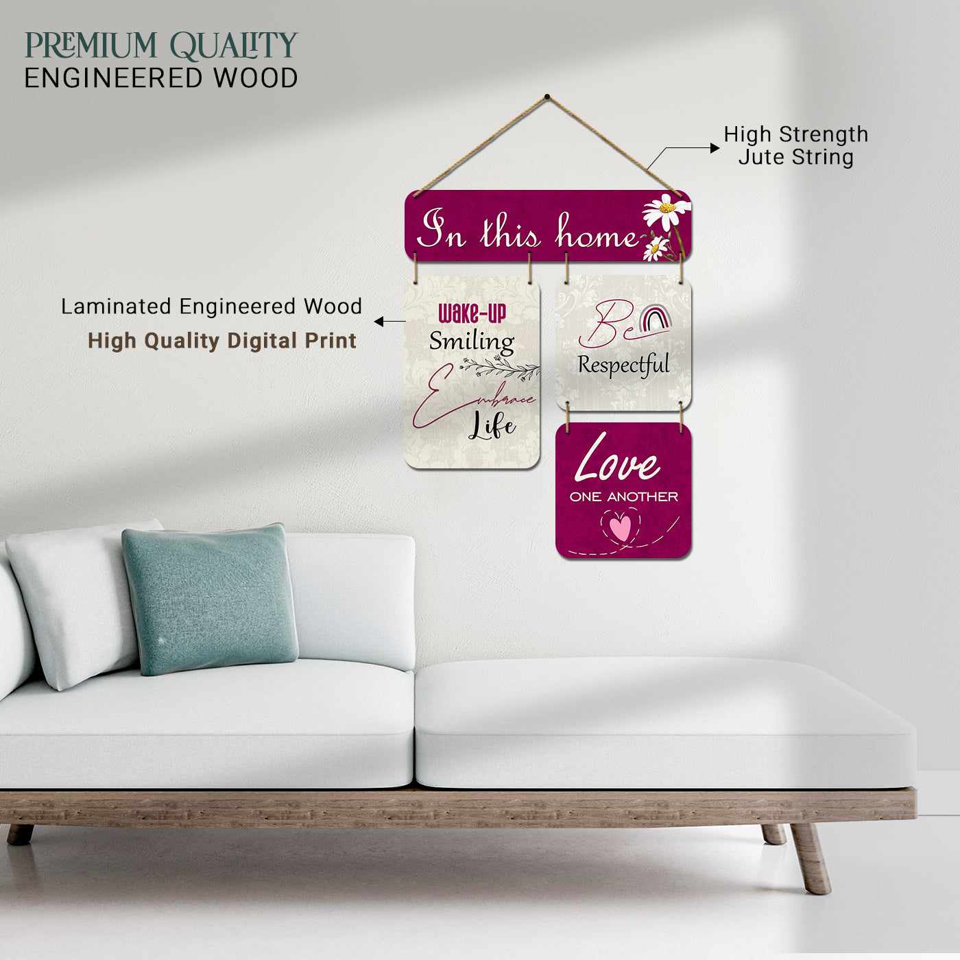 Inspirational Quotes MDF Wood Wall Hanging - MDF Wall Hangings for Liv ...