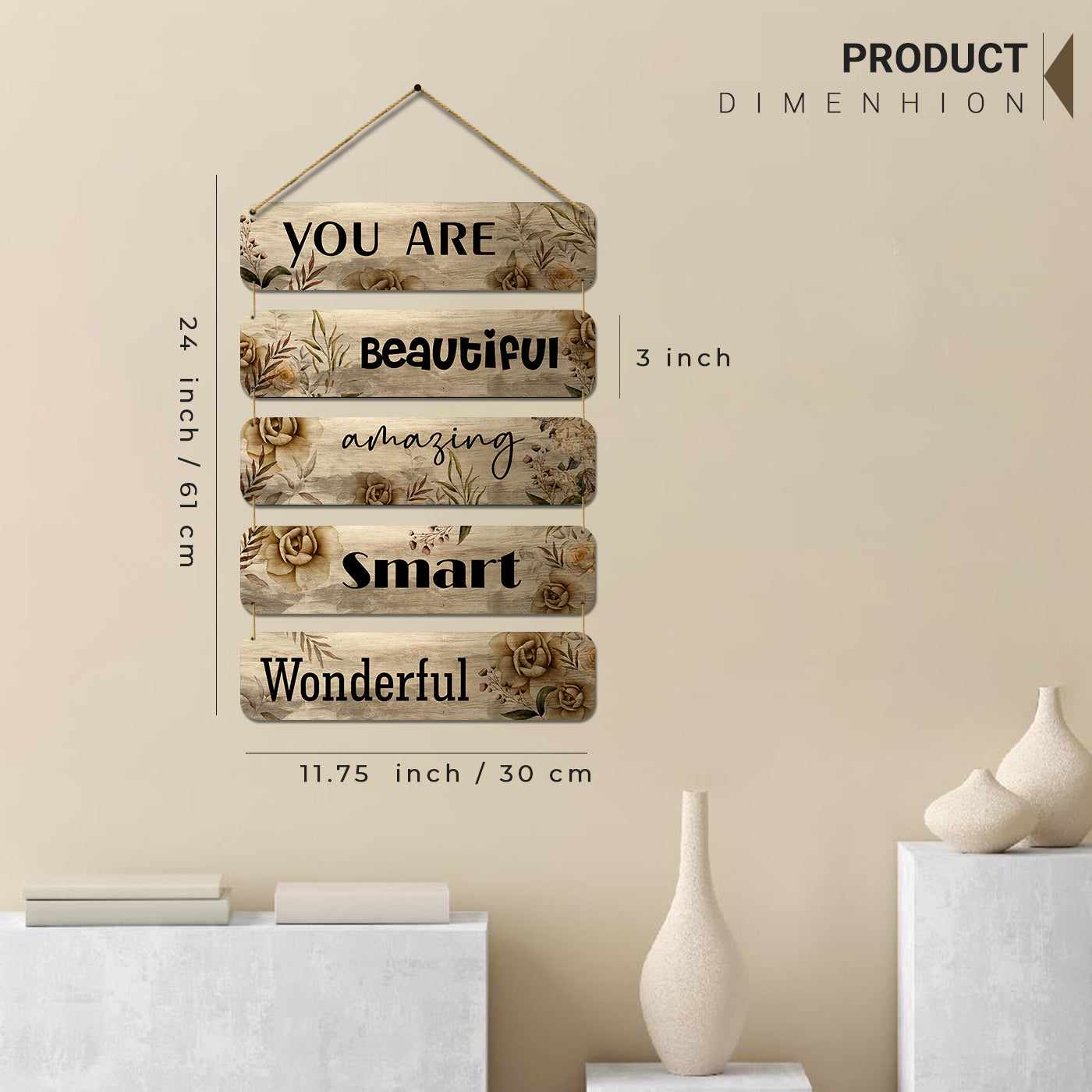 Inspirational Quotes MDF Wood Wall Hanging for a Motivating and Encour ...