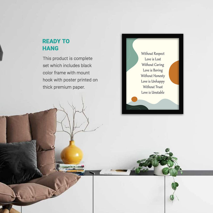 Inspirational Quotes Wall Posters with Frame for Home and Office Wall ...