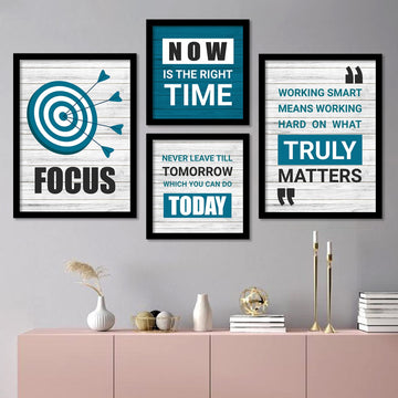 Motivational Quotes Framed Posters for Home and Office Decor - Wall Art ...