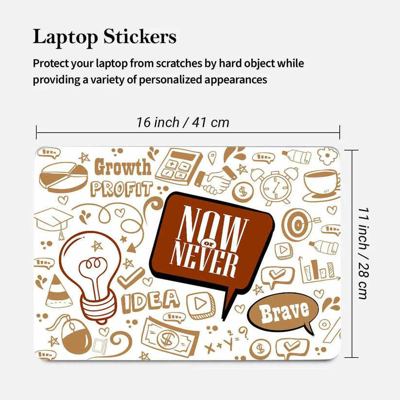 Kotart Motivational Quotes Doodle Art Graphic Printed Vinyl Laptop Ski