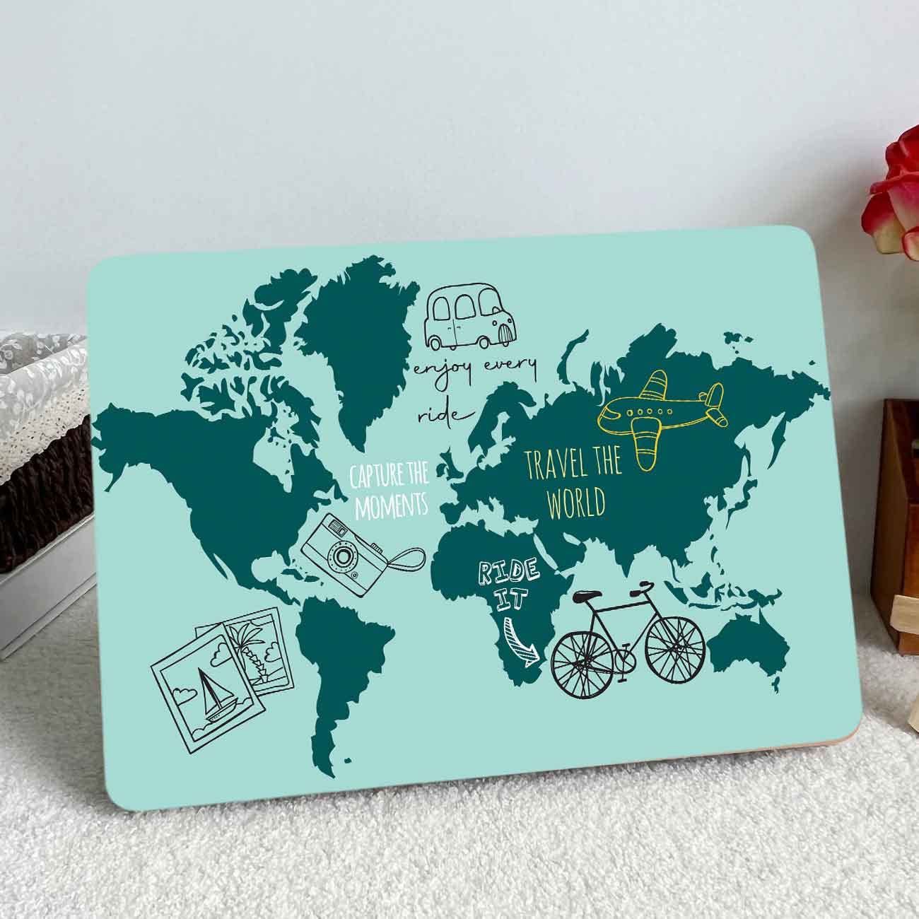 Kotart World Map Printed Laptop Skin for Dell Acer Lenovo HP Apple LG ...