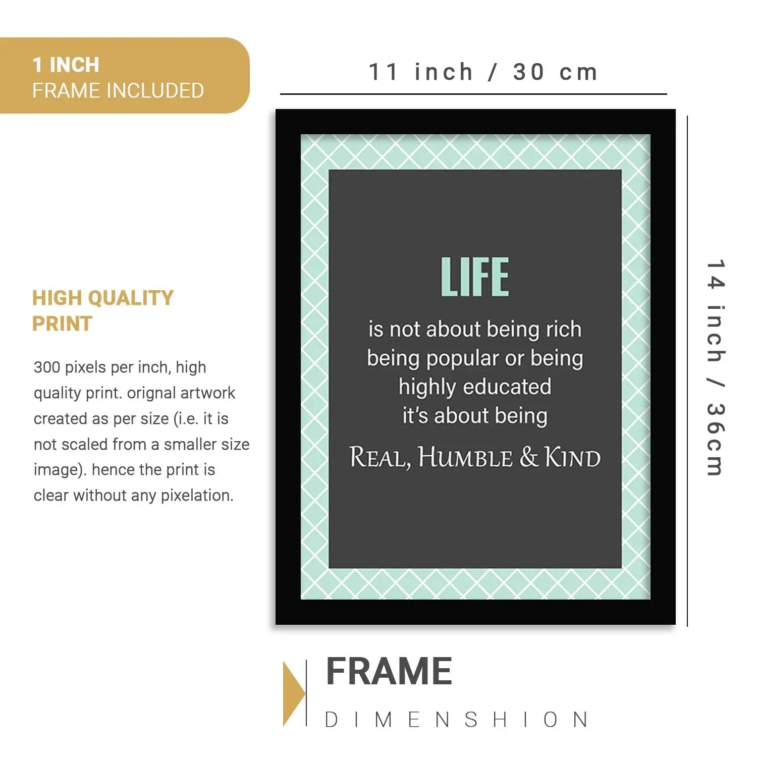 Life Quotes Posters with Frame for Wall Decor - Kotart