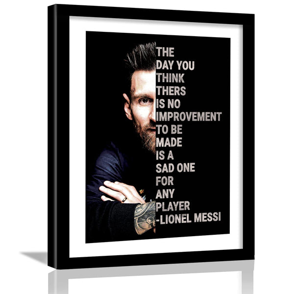 Lionel Messi Quotes Poster with Frame – Kotart