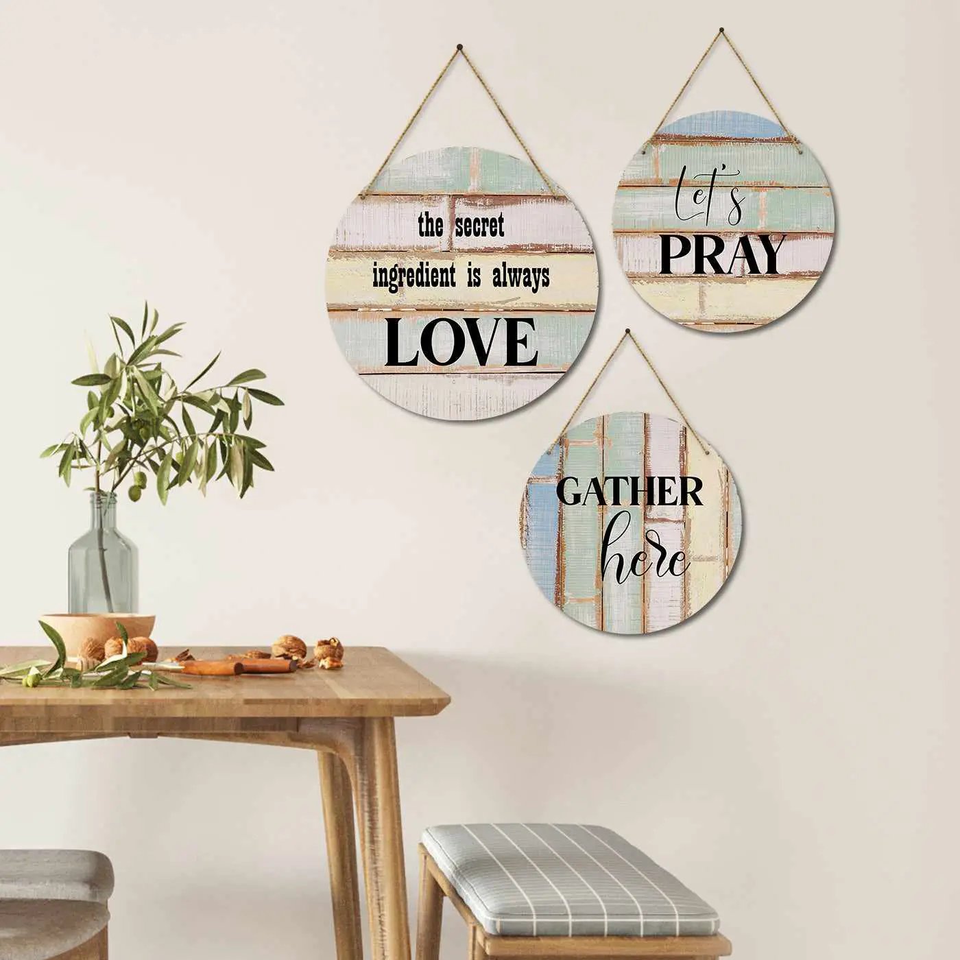 MDF Hangings for Kitchen Wall - MDF Wood Kitchen Signs for Wall Decor ...