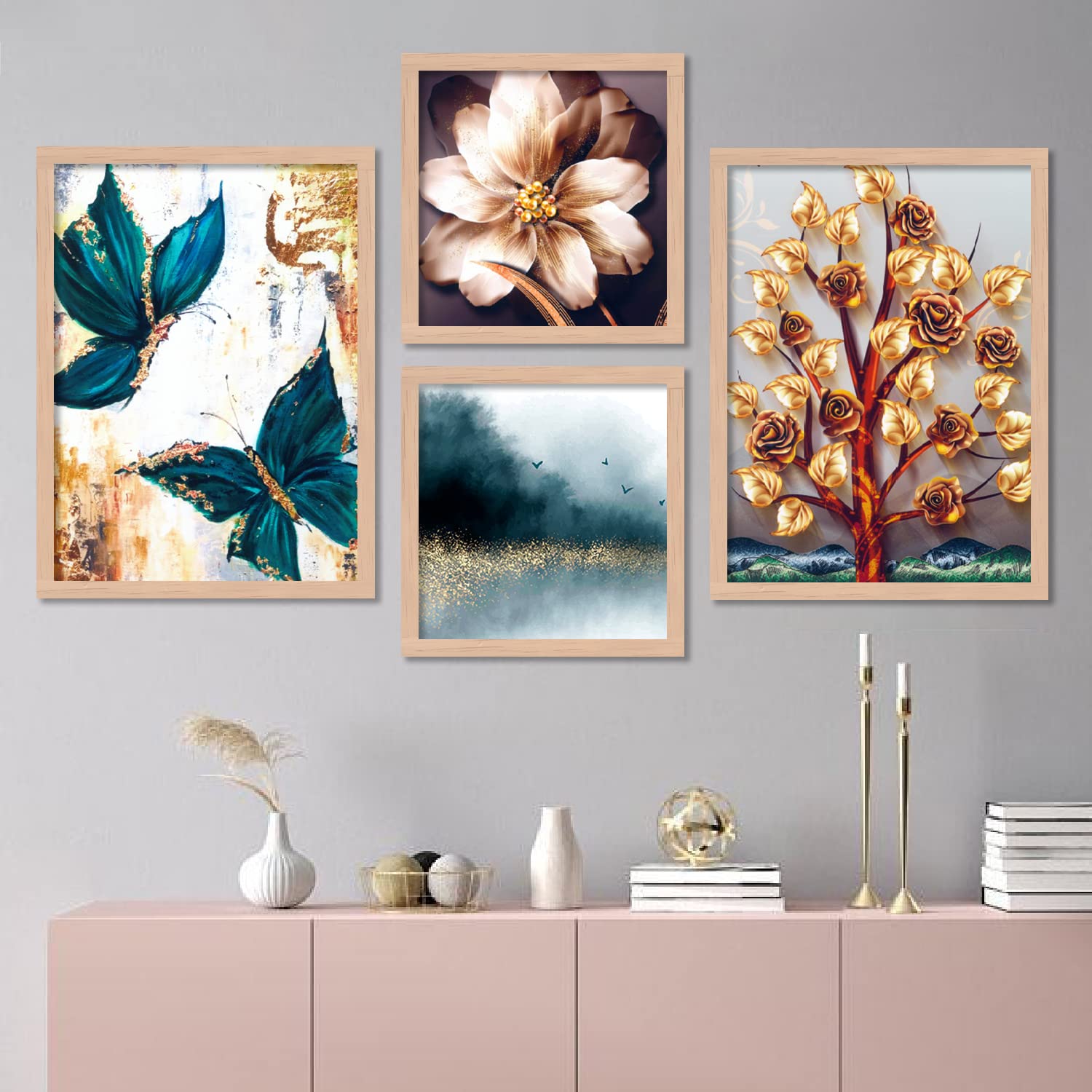 Modern Floral Love - Modern Abstract Framed Prints