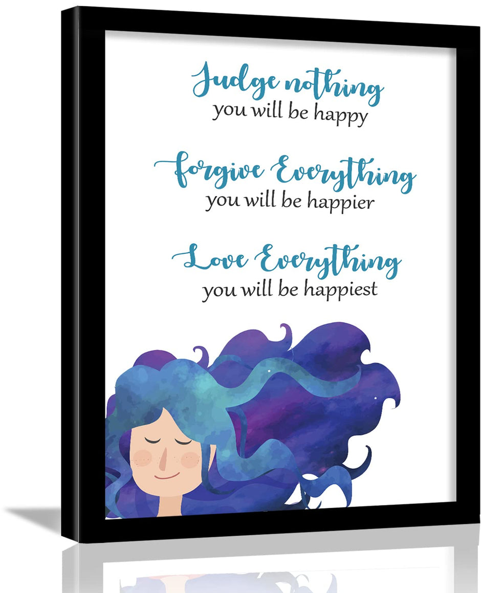 Motivational Quote Framed Wall Poster with Frame