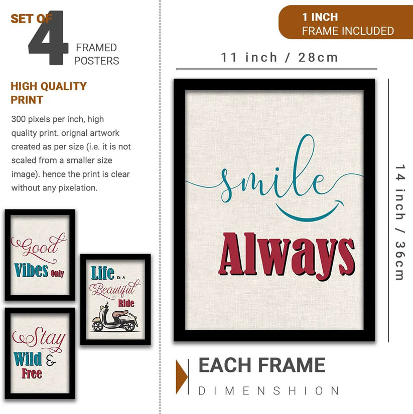 Motivational Quotes Framed Posters – Kotart