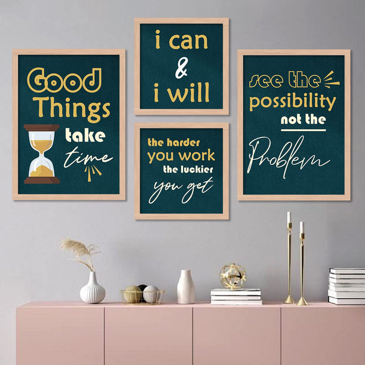 Motivational Quotes Framed Posters for Home and Office Decor - Wall Art ...