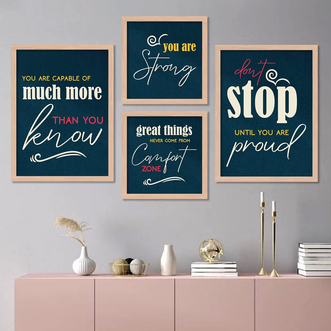 Motivational Quotes Framed Posters