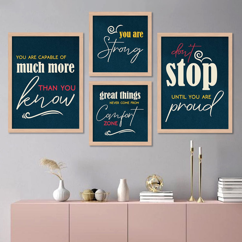 Motivational Quotes Framed Posters