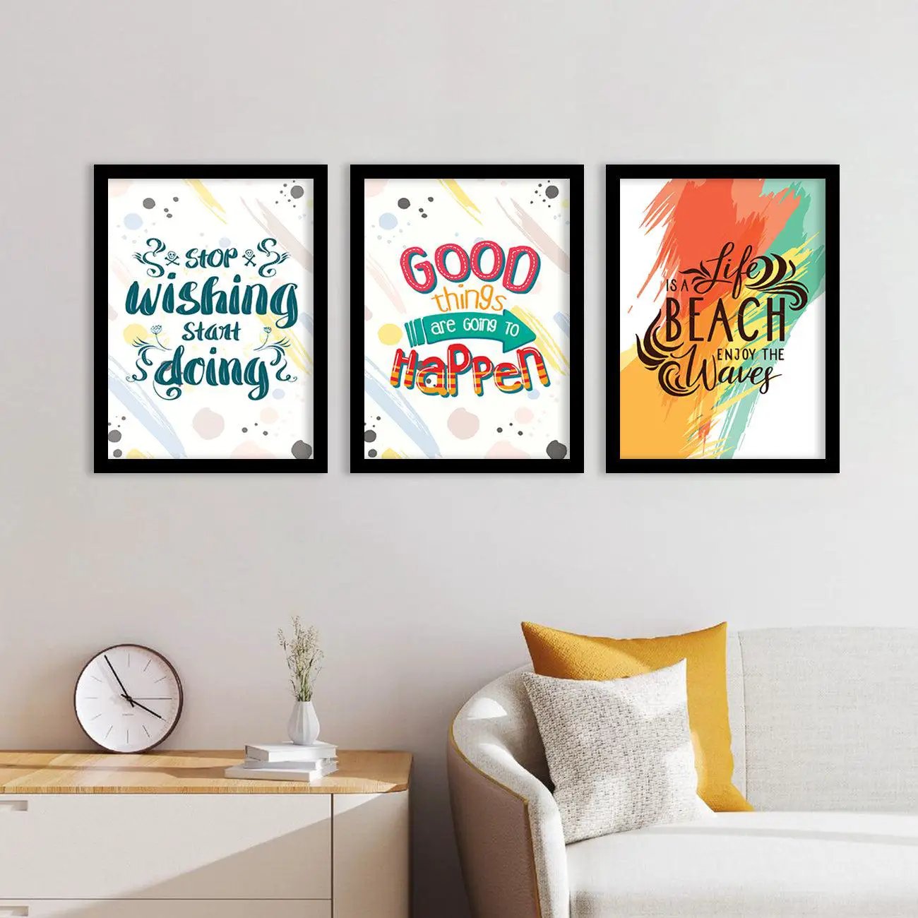 Motivational Quotes Framed Wall Posters Set – Kotart