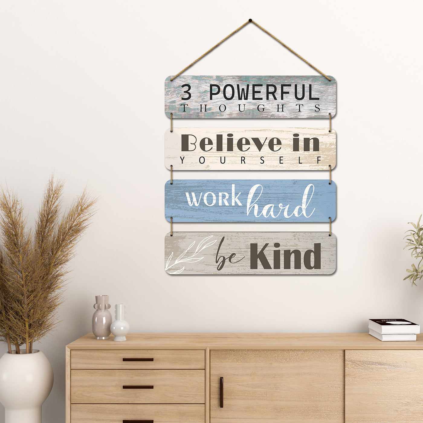 Motivational Quotes MDF Wood Wall Hanging for Entryway Living Room Kid ...