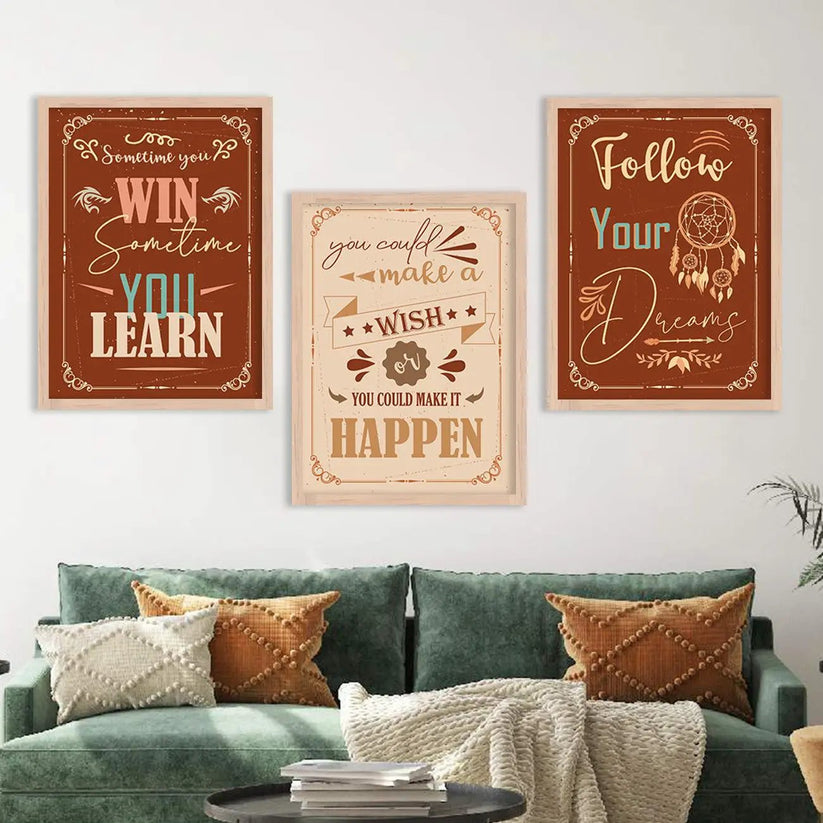 Motivational Wall Posters with Frame : Inspirational Quotes Wall Frame ...