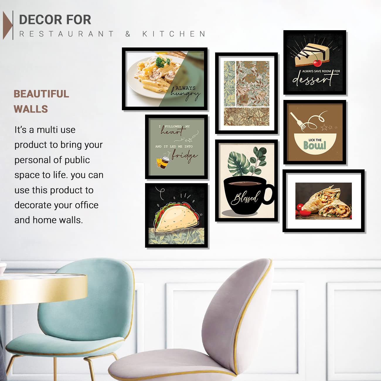 Restaurant Wall Decor - Set of 8 – Kotart