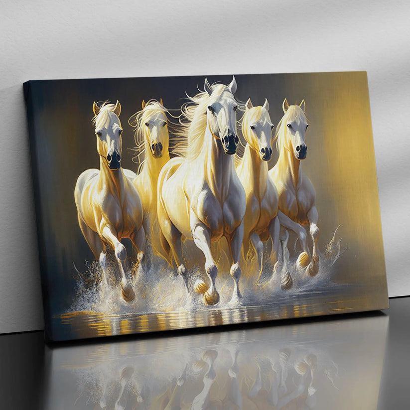 Running Horses Large Canvas Print for Home and Office Wall Decor - Can ...
