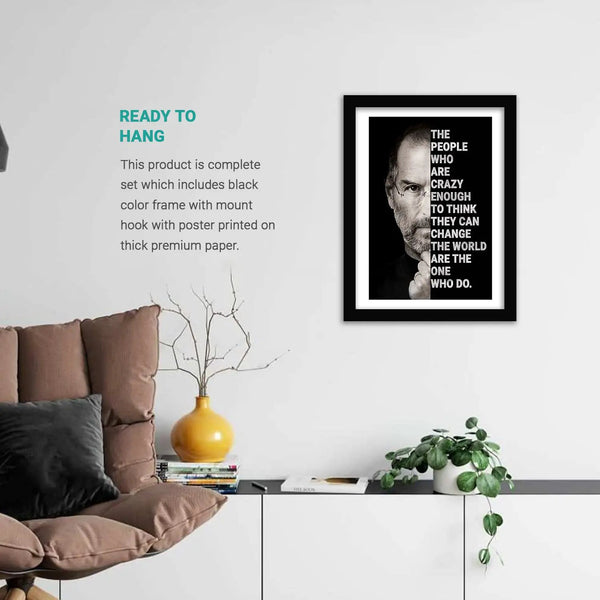 Steve Jobs Motivational Quotes Poster with Frame – Kotart