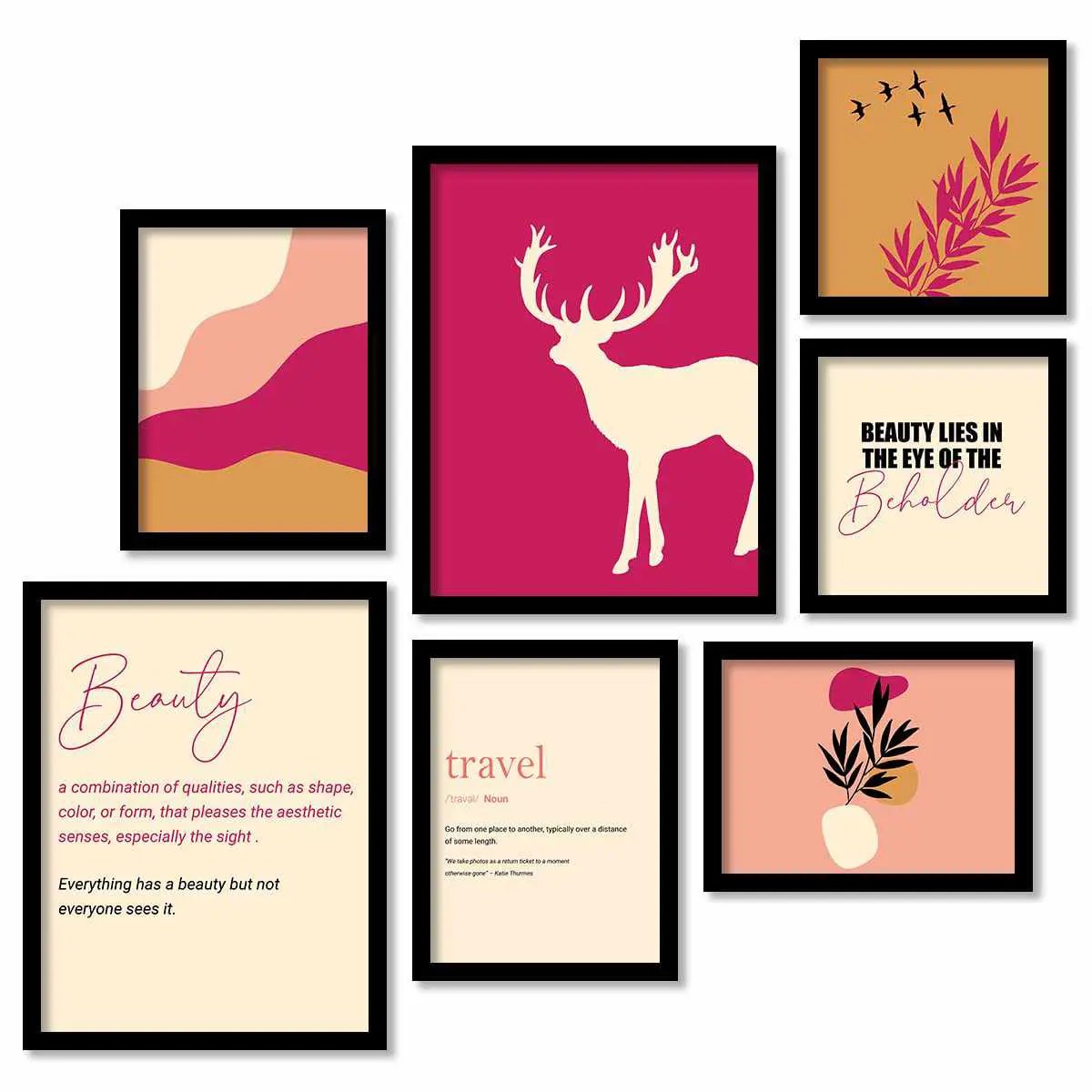 Stylish Gallery Wall Art Combination with Modern Prints – Kotart