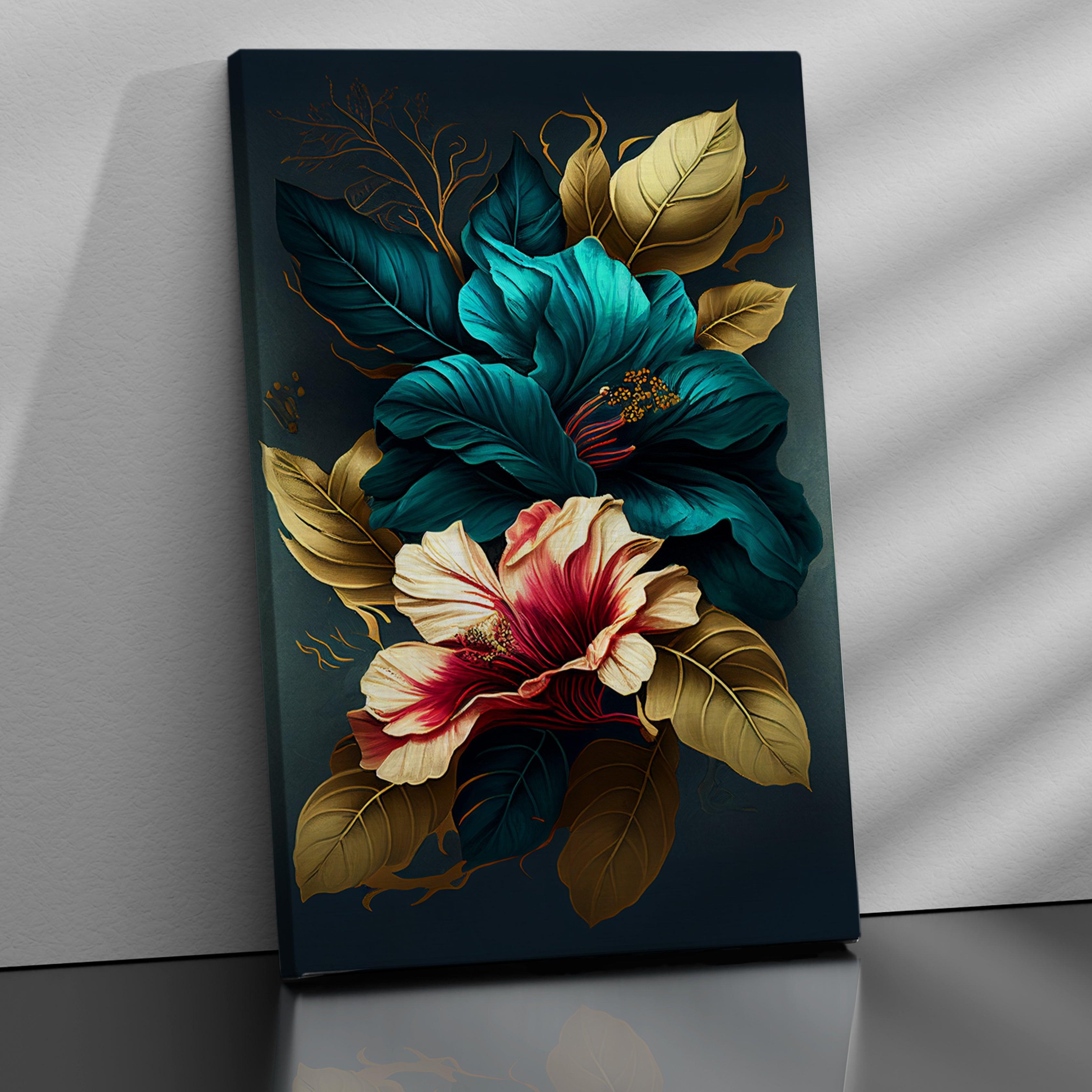 Vibrant Floral Art Canvas Painting for Home Living Room Bedroom Wall D ...