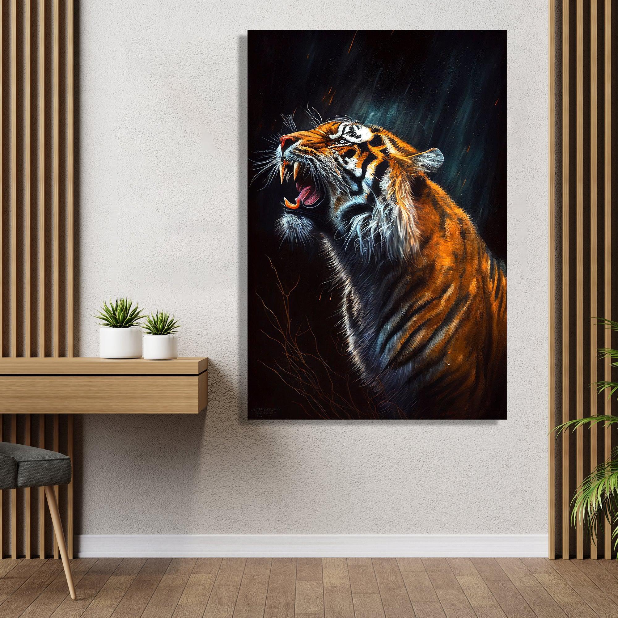 Wild Tiger Canvas Art Print - Tiger Prints for Home and Office Wall De ...