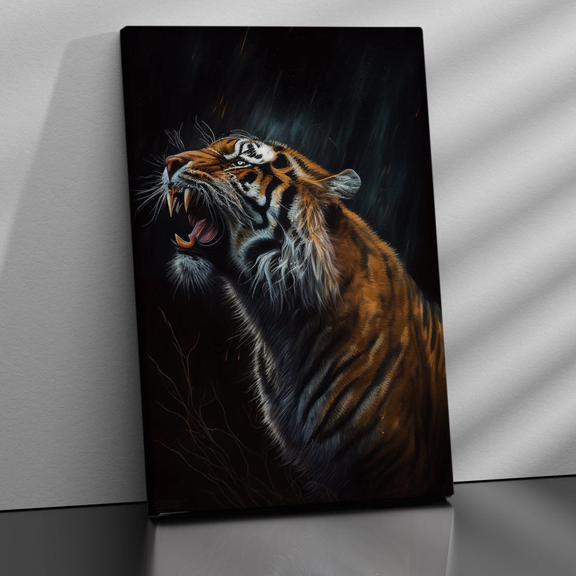 Wild Tiger Canvas Art Print - Tiger Prints for Home and Office Wall De ...